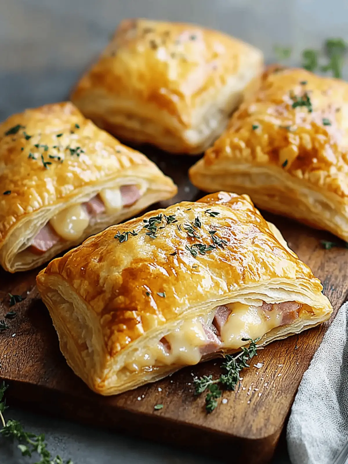 Ultimate Ham and Cheese Puff Pastry Pockets Recipe for Delicious Snacks