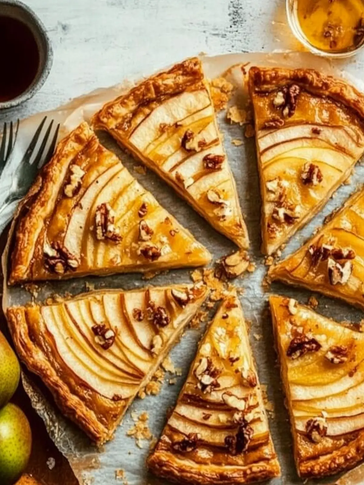 Irresistible Pear, Walnut & Cheddar Puff Pastry Tart Recipe – Sandra ...