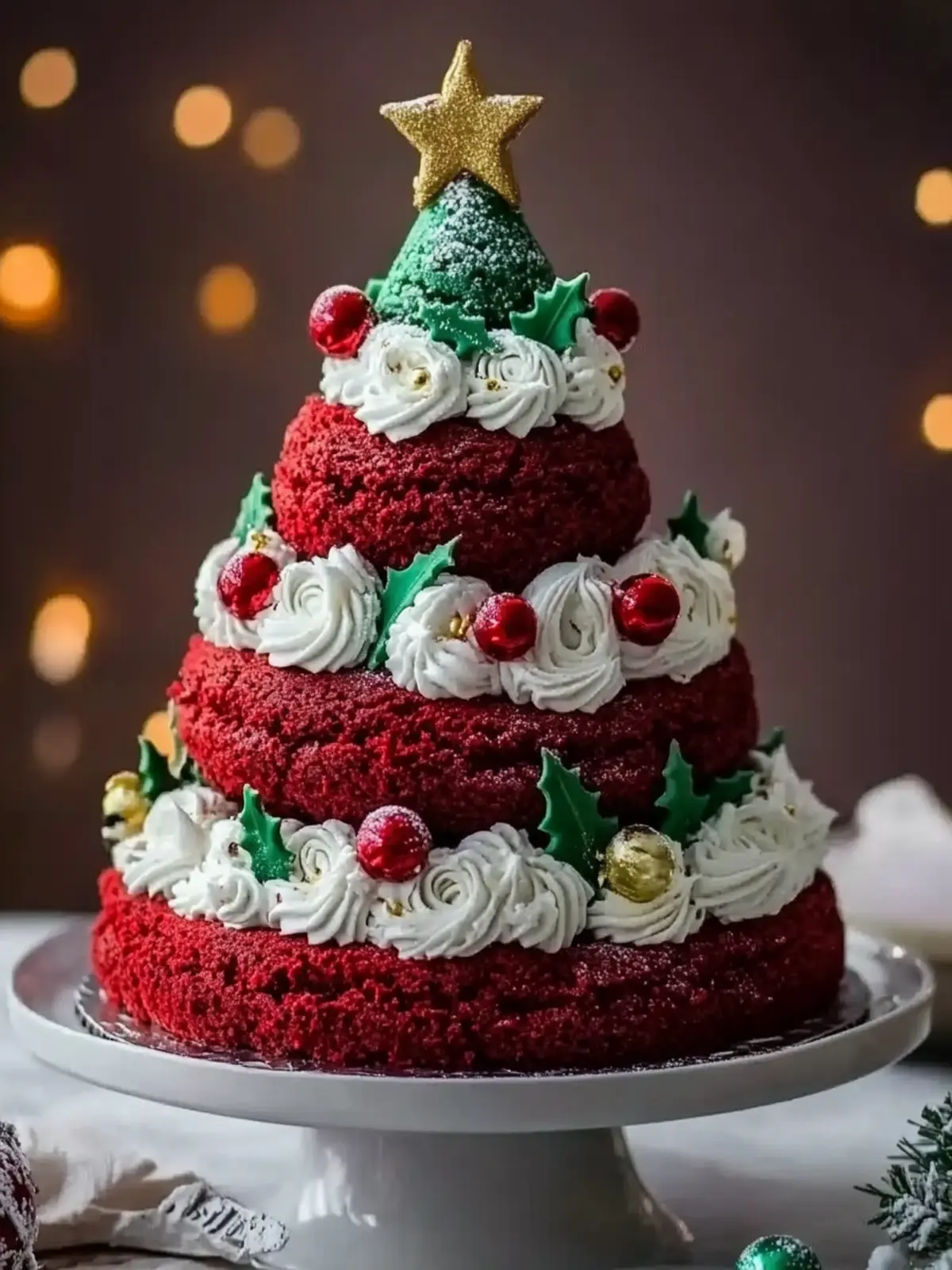 Festive Red Velvet Christmas Tree Cake That Wows Every Guest – Sandra ...