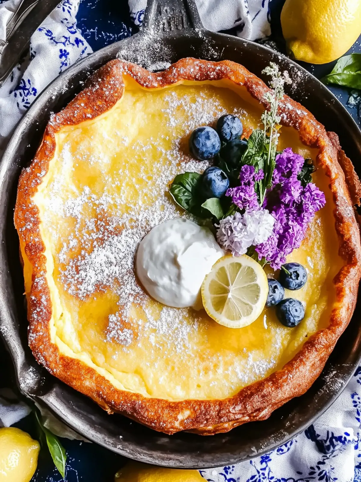 Lemony Dutch Baby Pancake with Lemon Curd to Brighten Mornings – Sandra ...