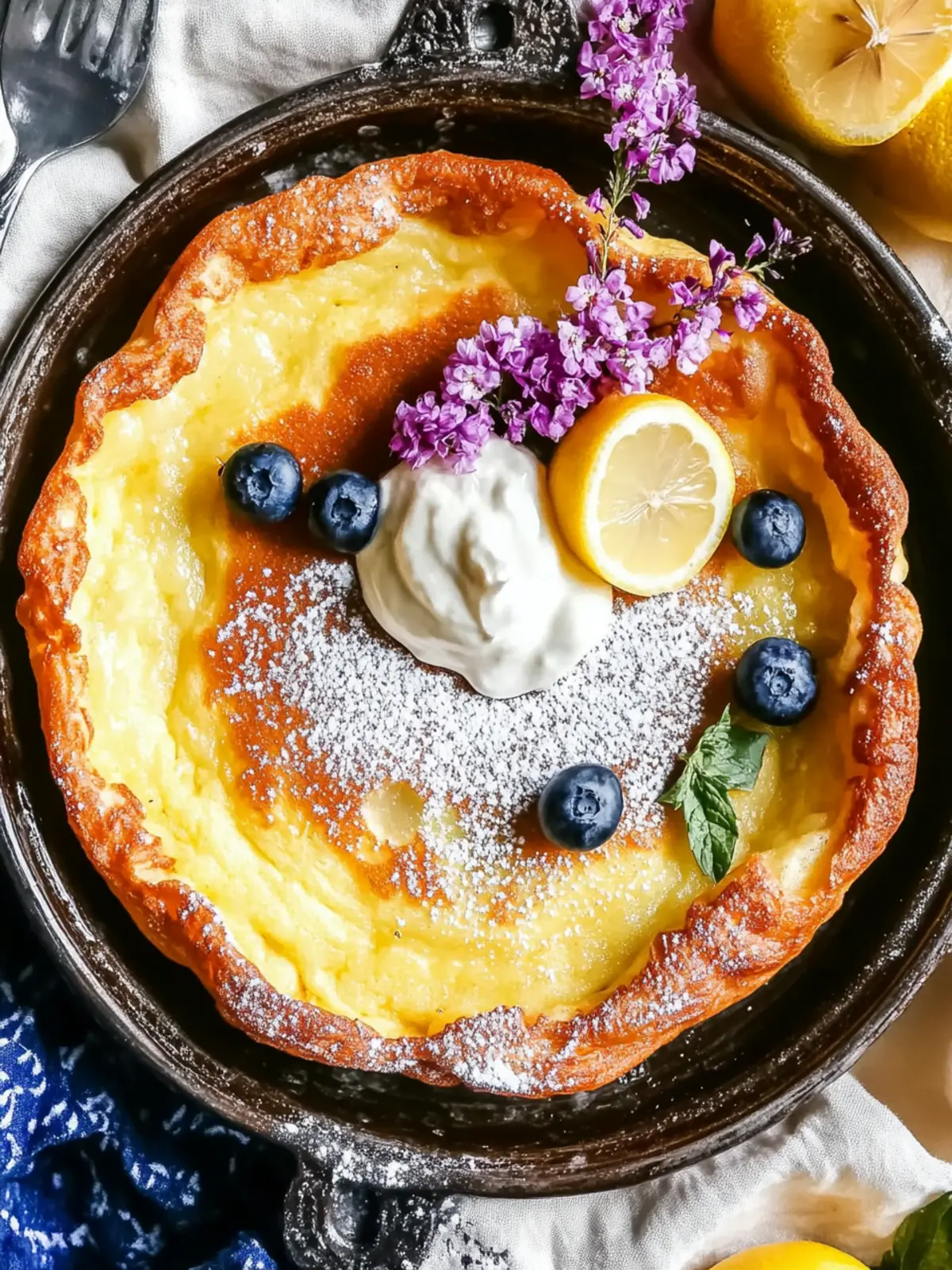 Lemony Dutch Baby Pancake with Lemon Curd to Brighten Mornings – Sandra ...