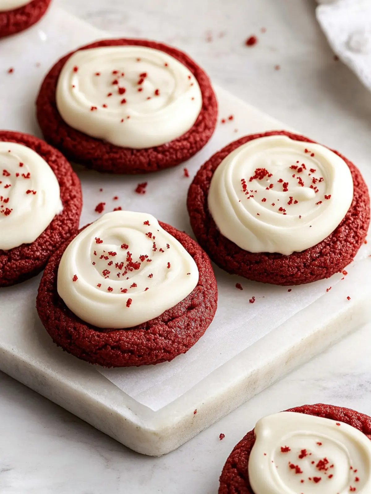 Irresistible Red Velvet Cookies with Cream Cheese Frosting Recipe ...