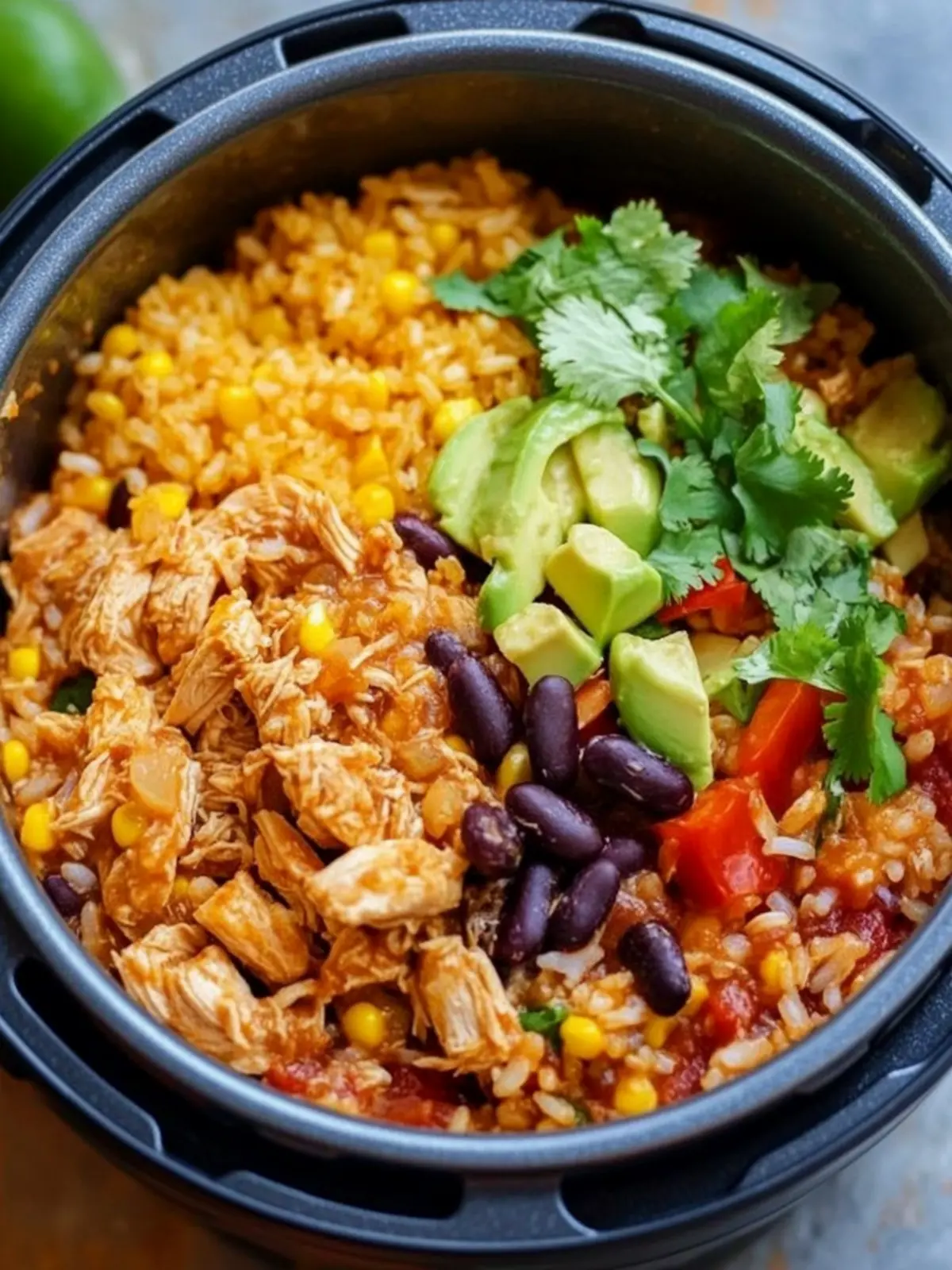 Instant Pot Weeknight Chicken and Rice Burrito Bowls Made Easy – Sandra ...