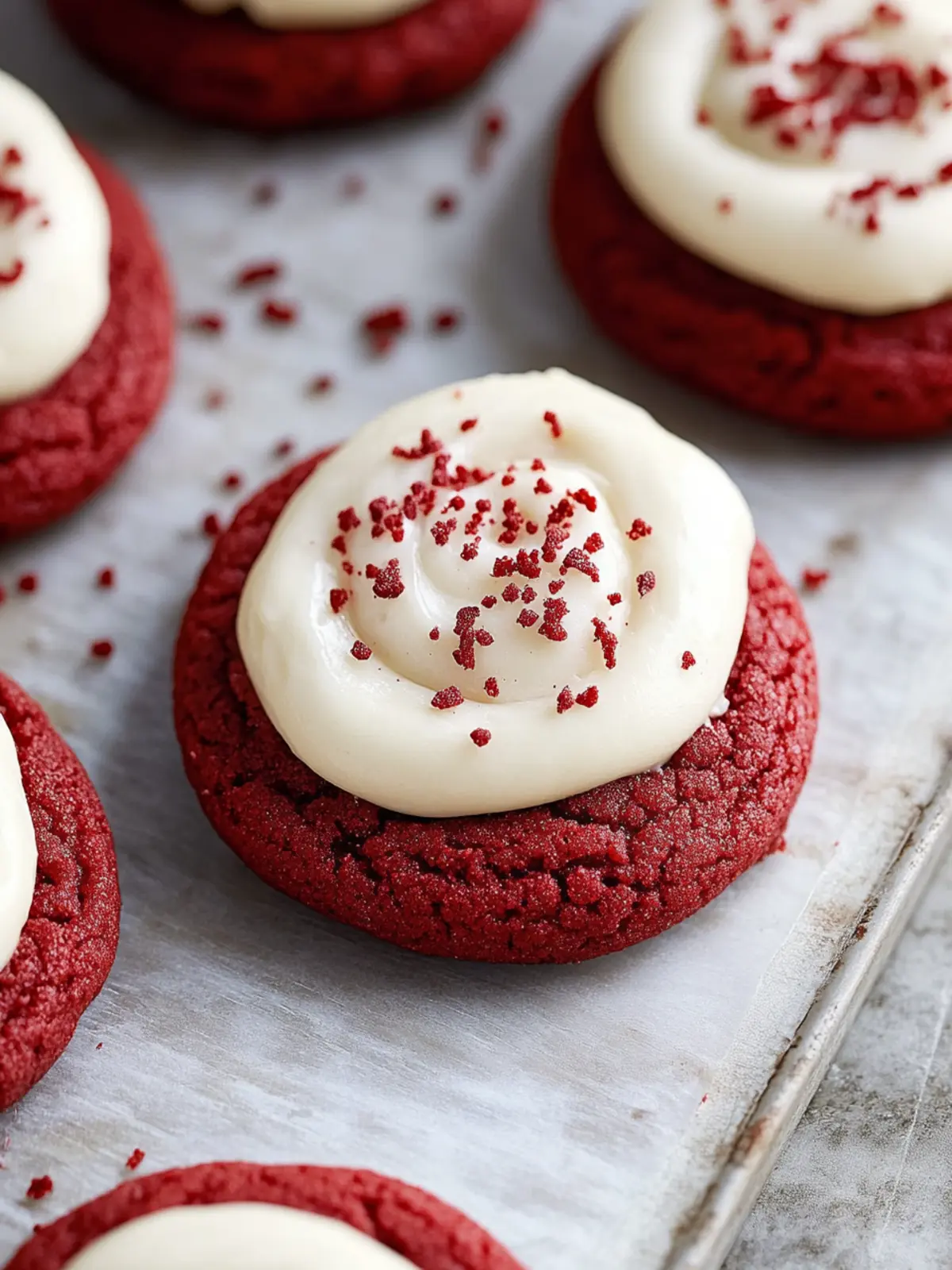 Irresistible Red Velvet Cookies with Cream Cheese Frosting Recipe ...