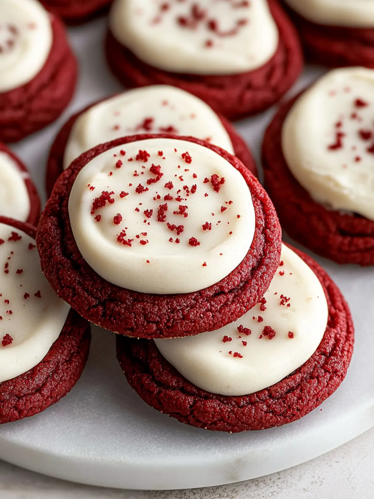 Irresistible Red Velvet Cookies with Cream Cheese Frosting Recipe ...