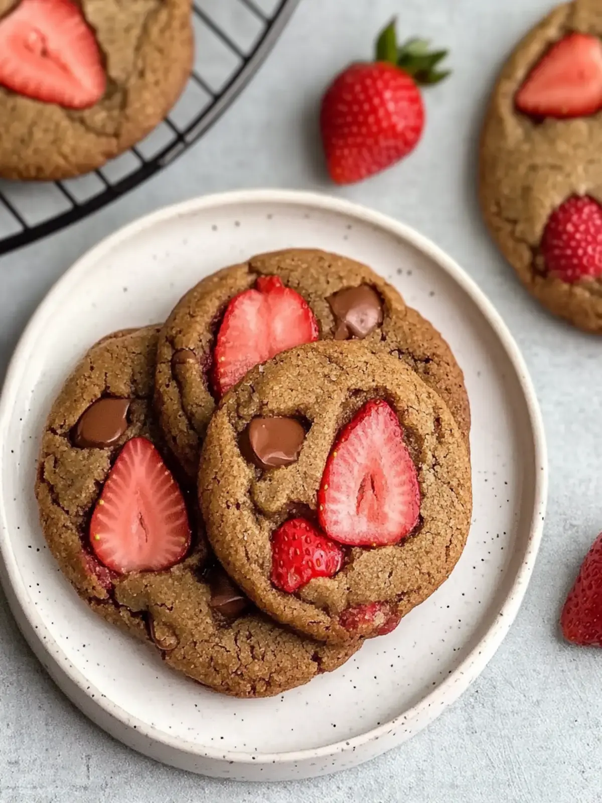 Brown Butter Strawberry Hojicha Cookies for Cozy Snacking – Sandra Recipes