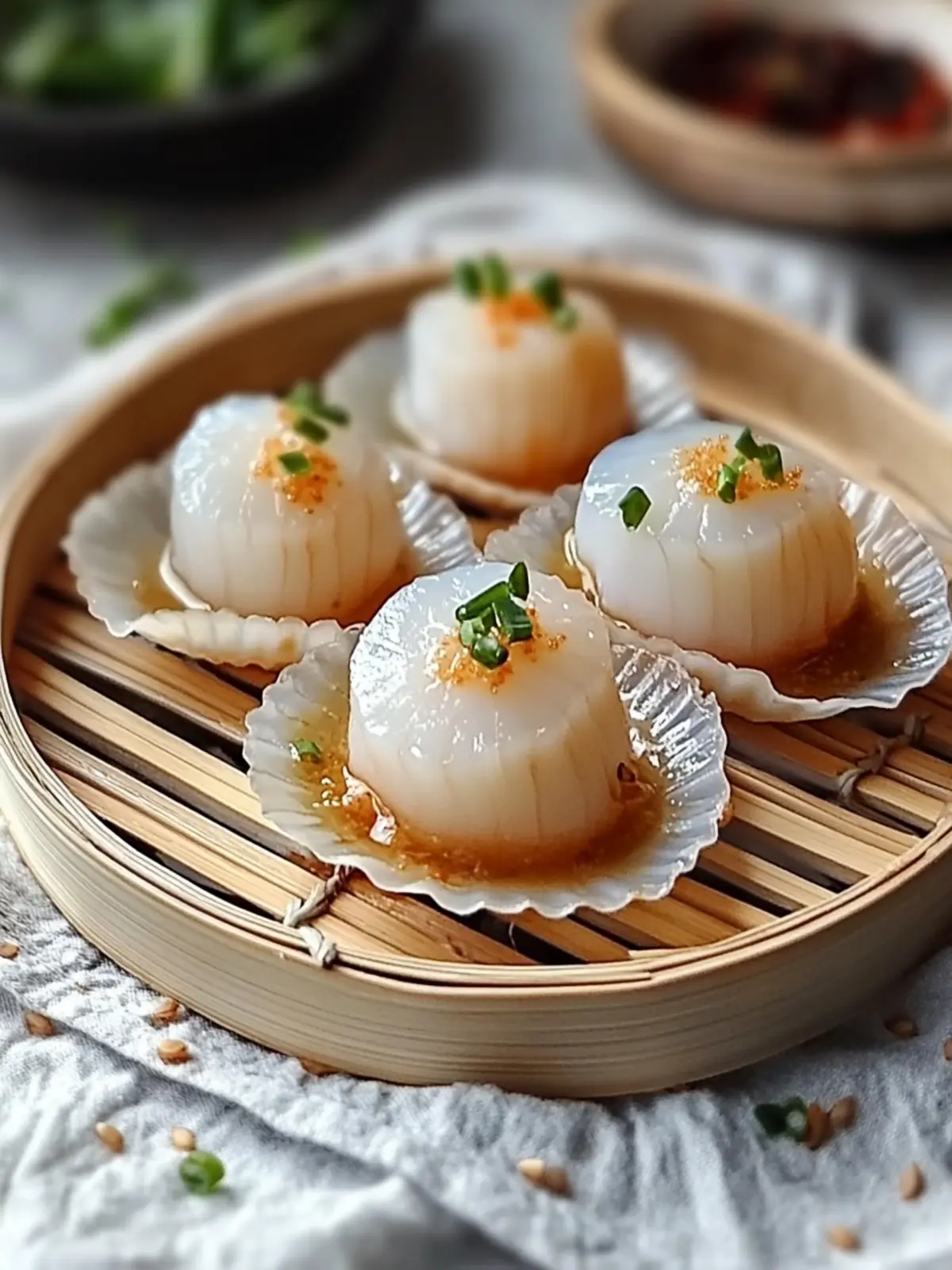 Steamed Scallops with Glass Noodles: Irresistible Gluten-Free Delight